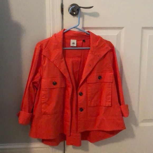 CAbi | Jackets & Coats | Cabi Orange Jacket | Poshmark